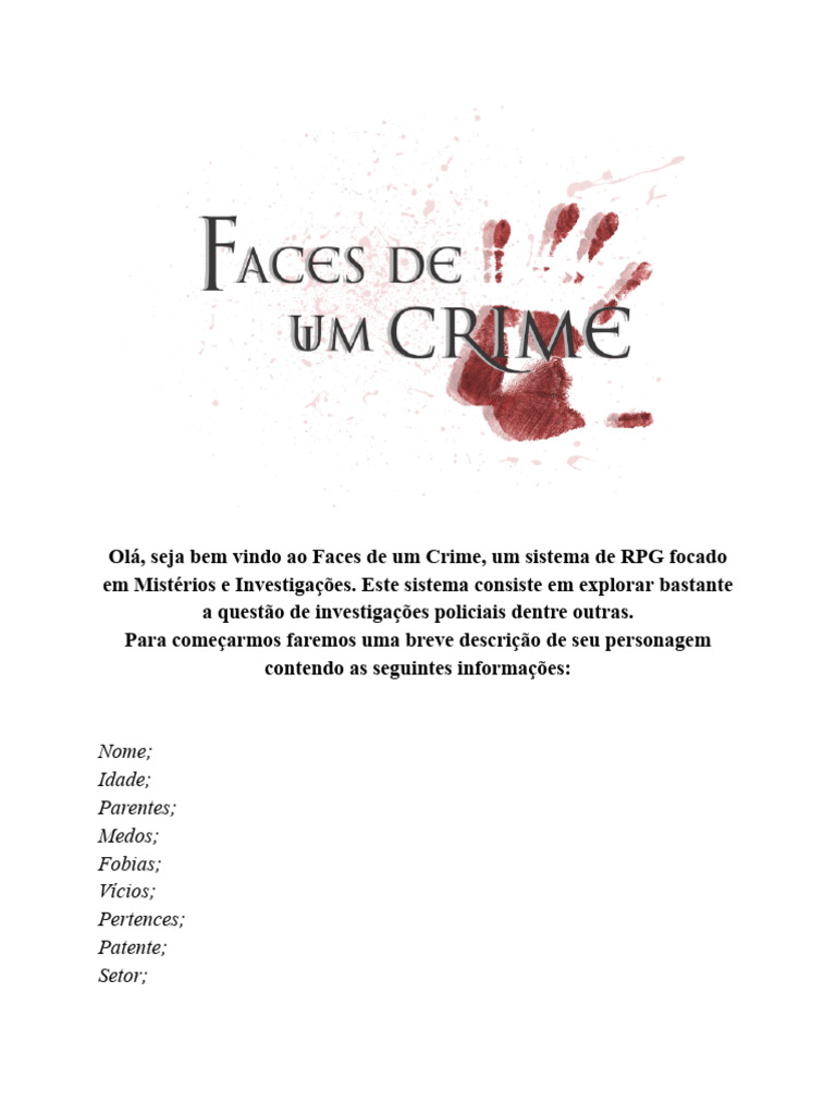 Faces de Um Crime - Faces de Um Crime | PDF