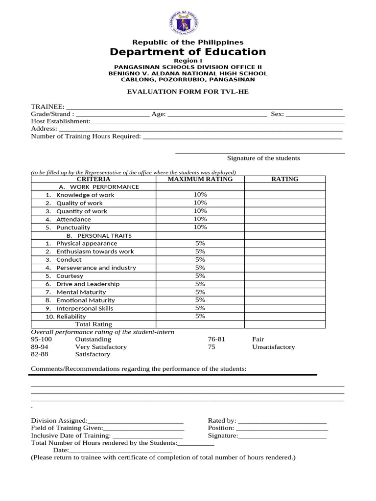 Immersion Evaluation Form | PDF | Psychology | Social Psychology