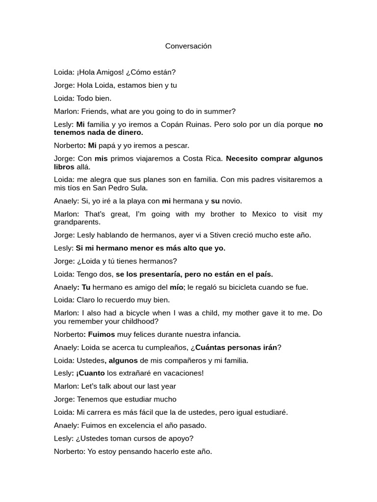 Conversación en Español | PDF