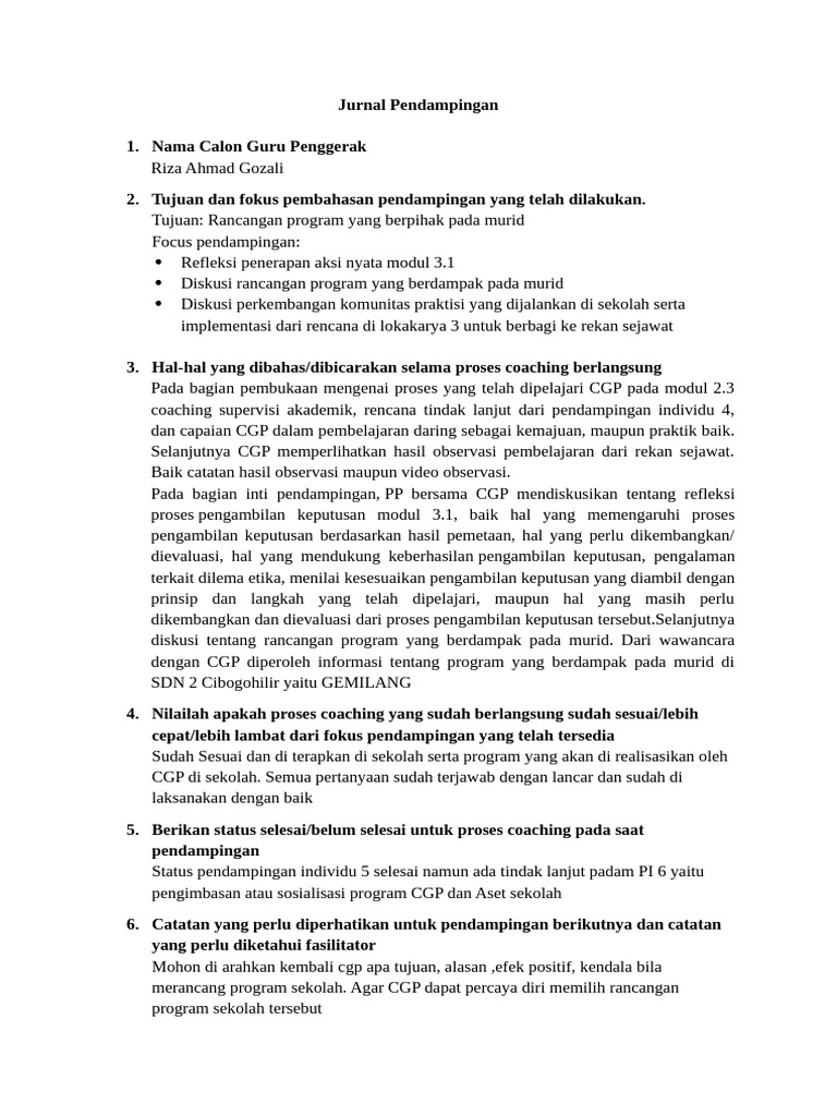 Jurnal Pi-5 - Riza Ahmad Gozali | PDF