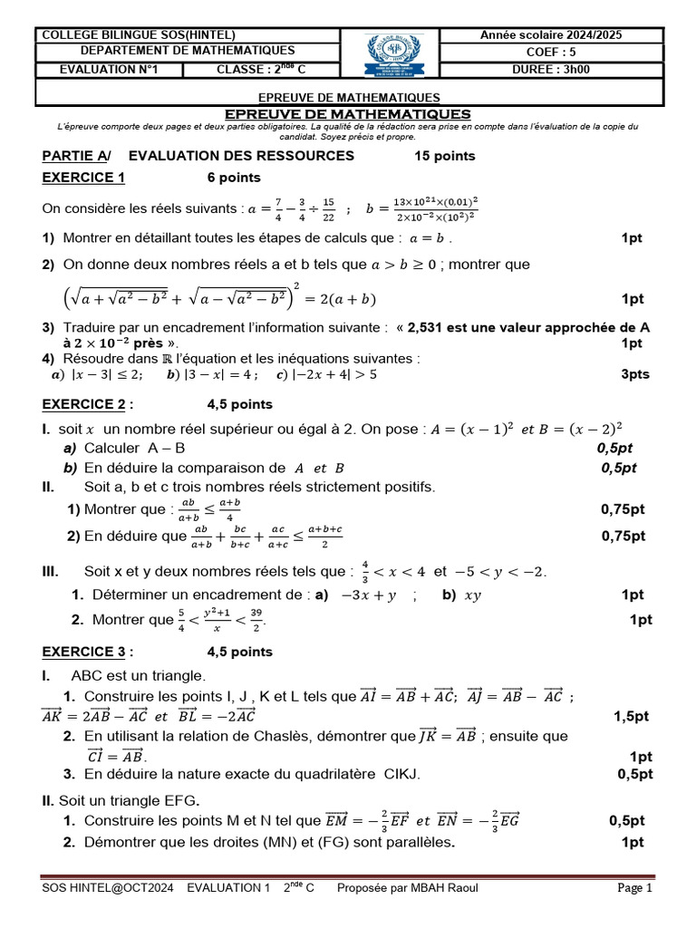 Eval1-25-2ndec Sos | PDF