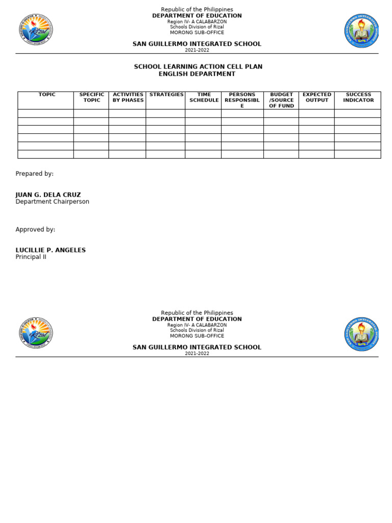 SLAC-PLAN-PER-DEPARTMENT | PDF