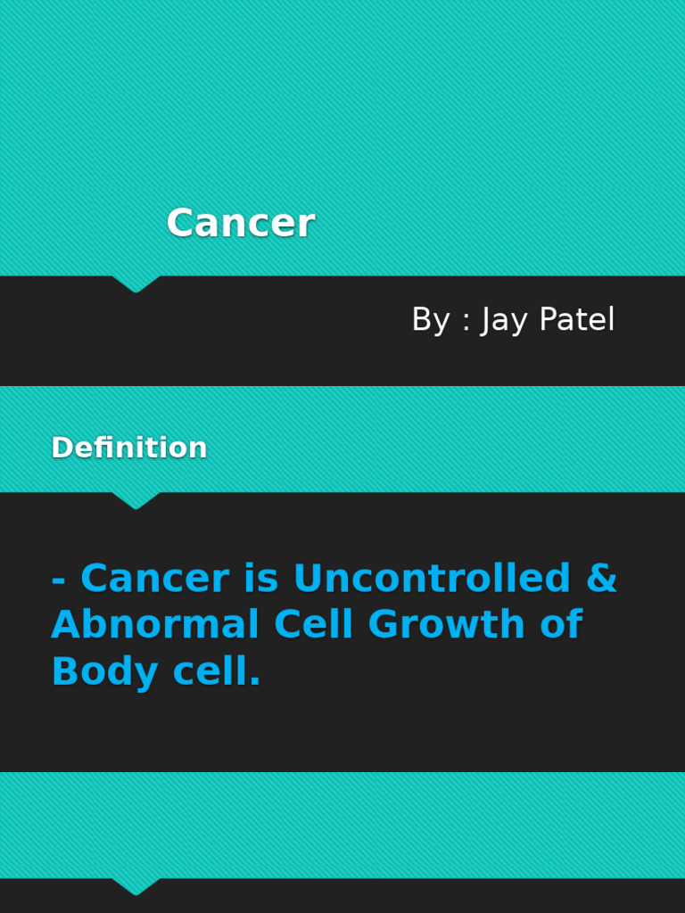 Cancer Introduction Types | PDF