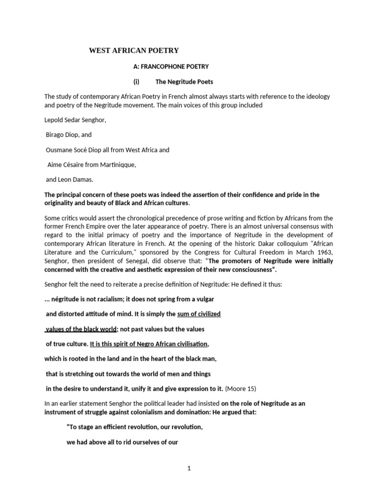 West African Poetry | PDF | Poetry | Classics