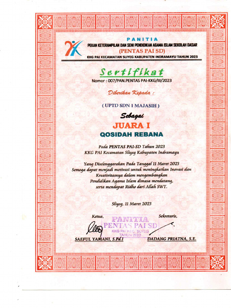 PIAGAM LOMBA QOSIDAH | PDF