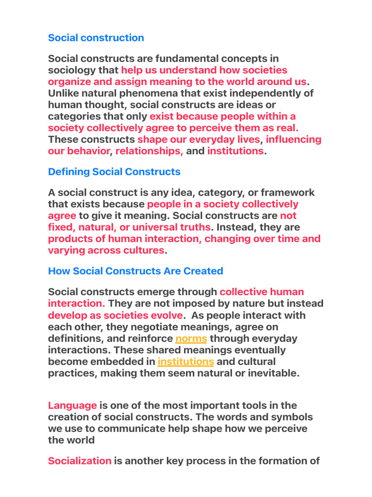 Social Construction | PDF