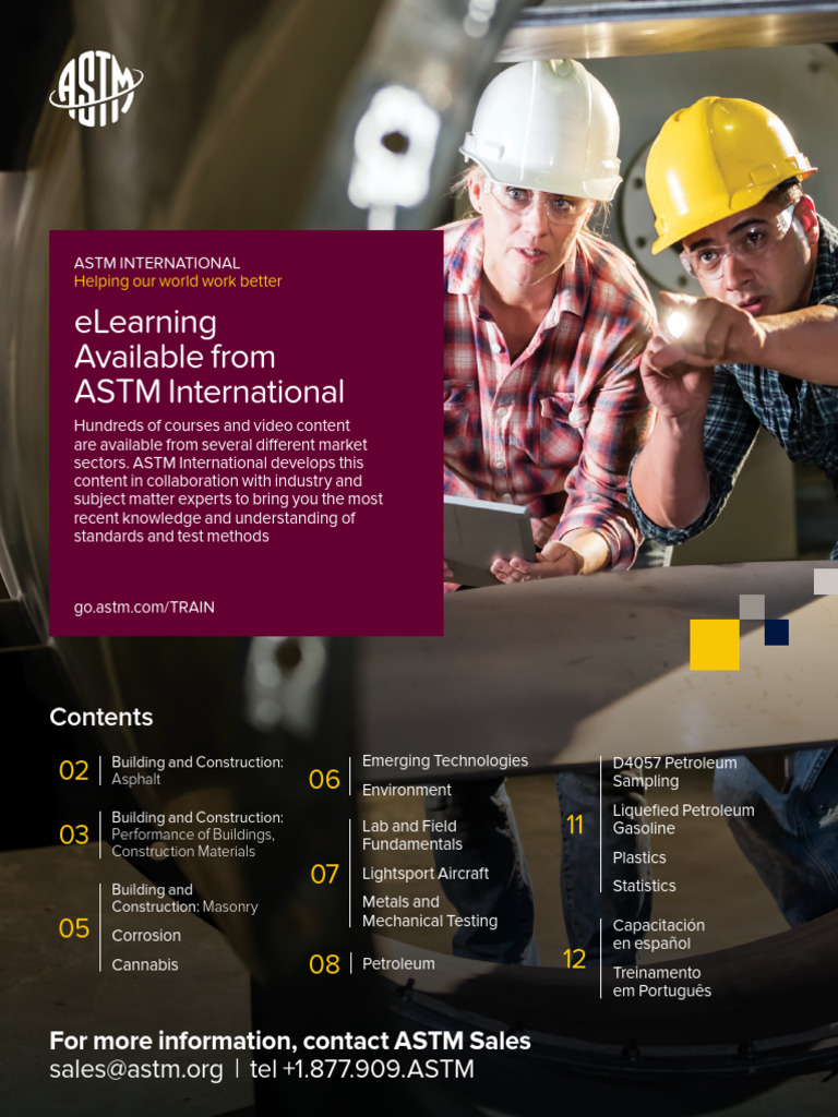 ASTM Elearning Brochure May 2024 | PDF | Concrete | Petroleum