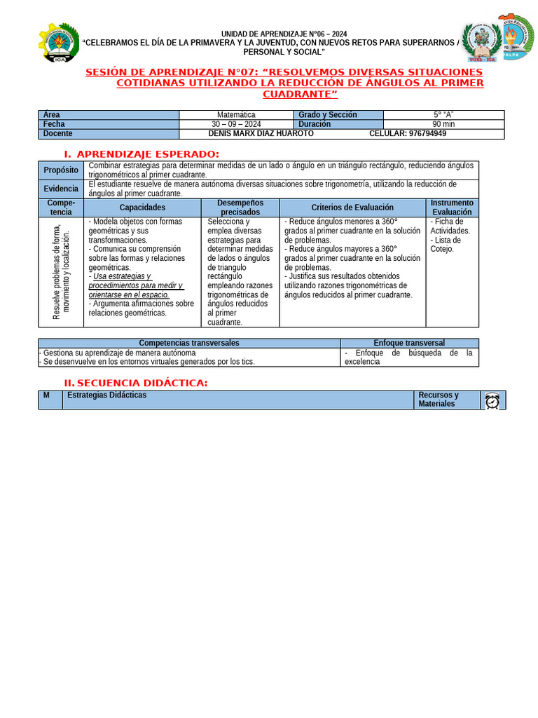 5°-Sesion 7 - Ua6 - 2024 | PDF