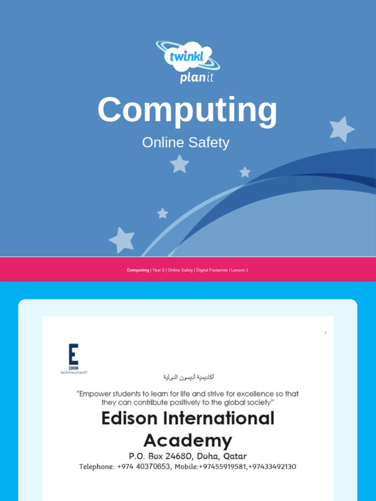 Lesson Presentation Digital Footprints | PDF