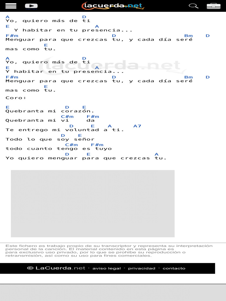 YO QUIERO MAS DE TI, Jaime Murrell Acordes | PDF