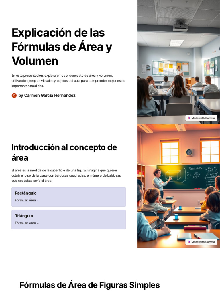 Explicacion de Las Formulas de Area y Volumen | PDF