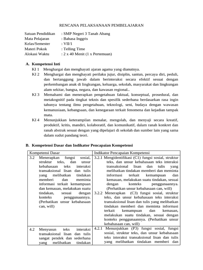 RPP Observasi 2024 | PDF