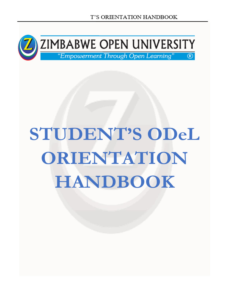 Student's Odel Orientation Handbook 2024 | PDF