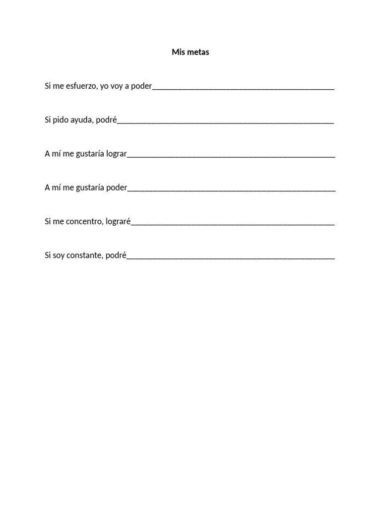 Actividad de Metas | PDF