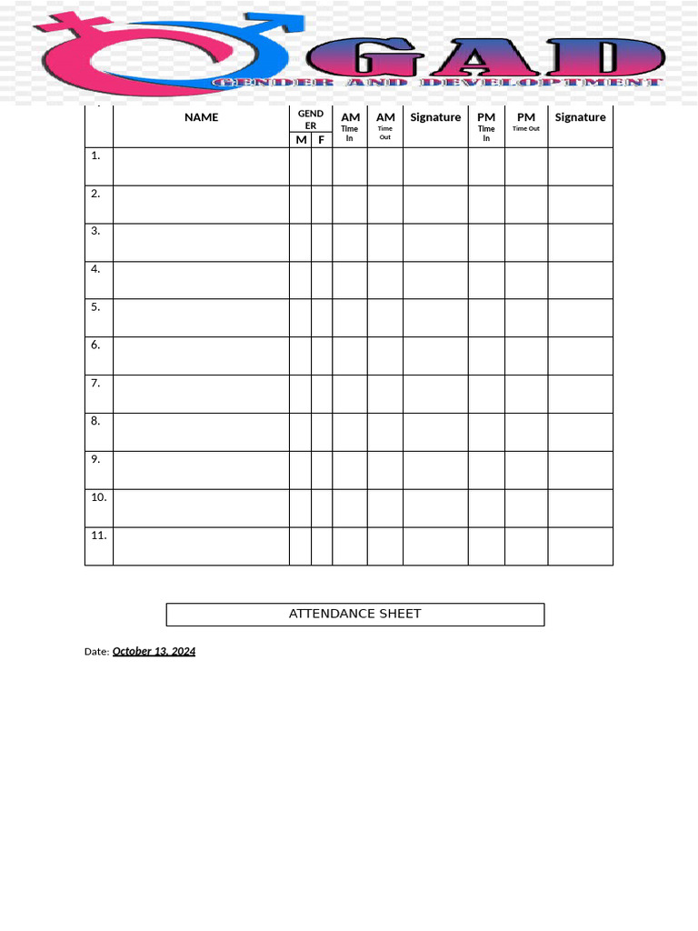 Gad Attendance | PDF