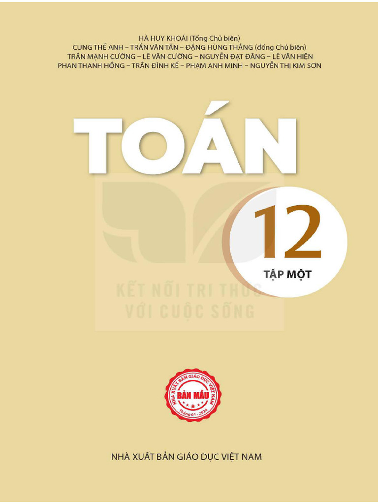 Toán 12 tập 1 - KNTT-3 | PDF
