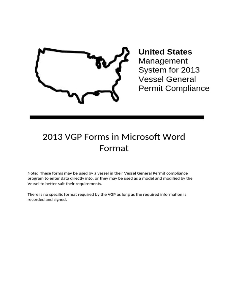 2013 VGP Forms | PDF