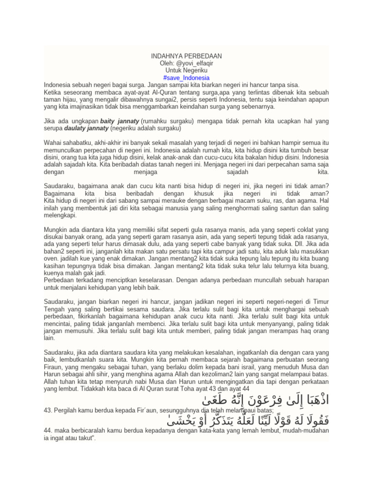 Indahnya Perbedaan Pendapat | PDF