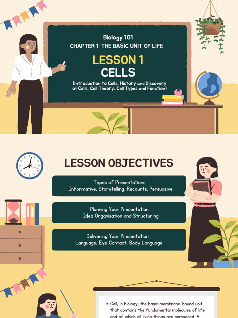 Bio 101 Lesson 1 Cells | PDF