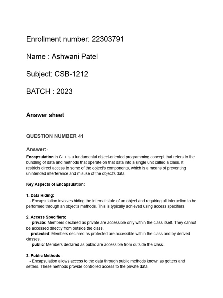 1212-Csb Answer Sheet | PDF