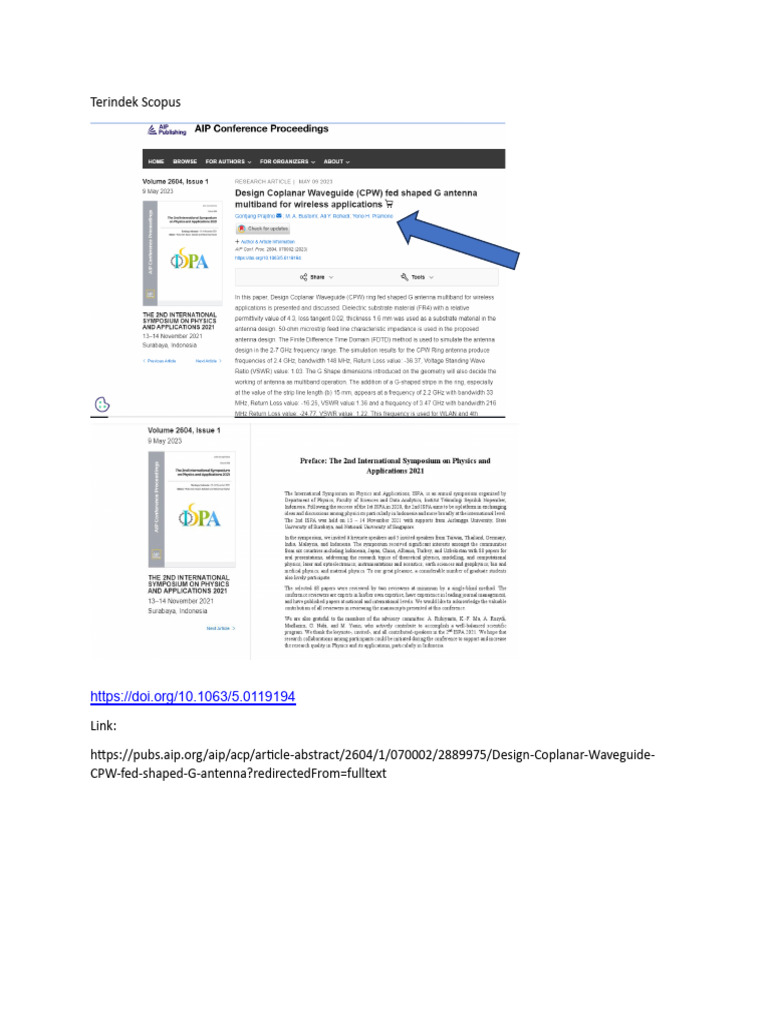 Terindek Scopus 1 | PDF