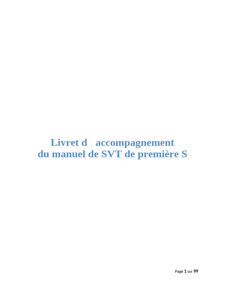 1er S SVT | PDF