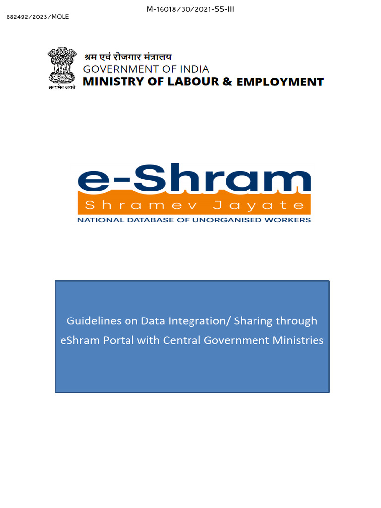 Data Sharing Guidelines - Central Ministries | PDF | Databases | Privacy