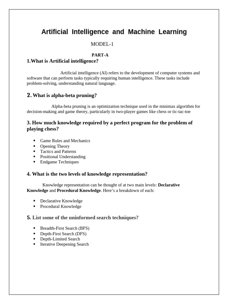 Artificial Intelligence and Machine Learning | PDF