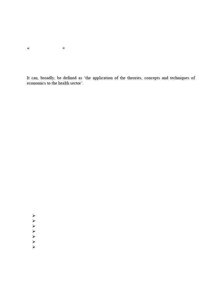 MLS 2409 Health Economics - Backup Notes | PDF | Utility | Economics