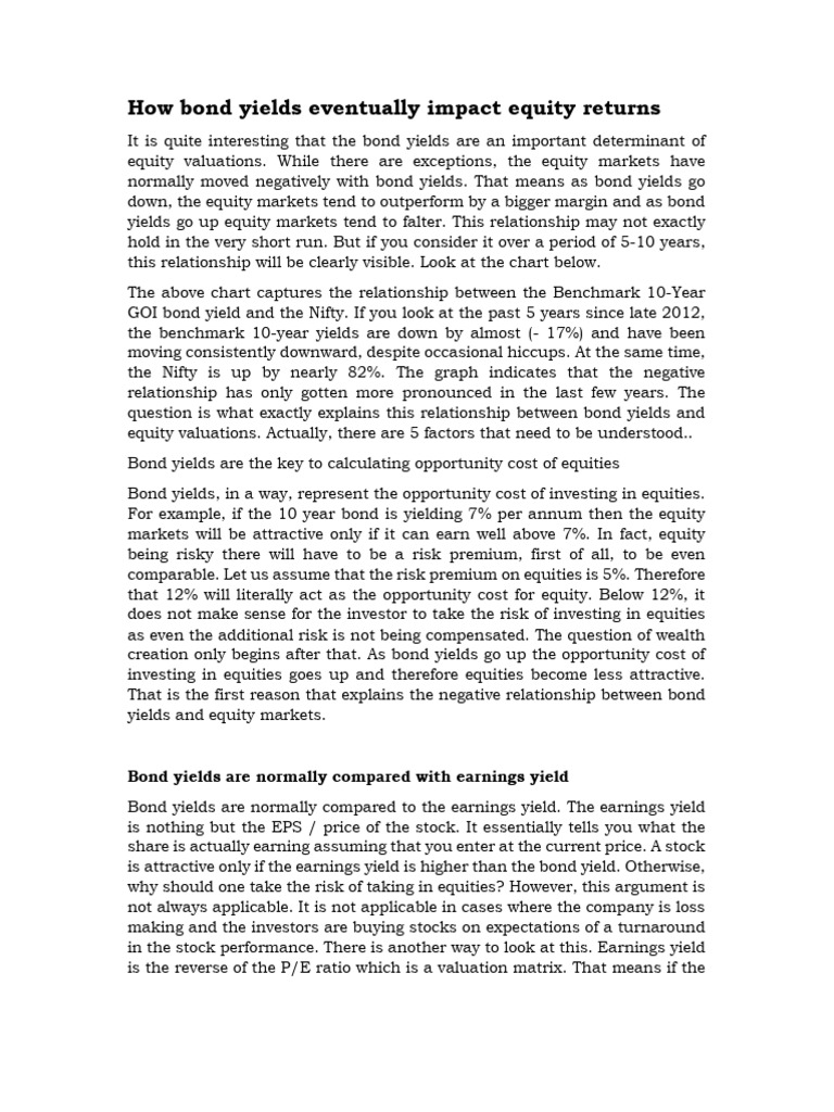 Unit 4 TYBFM How Bond Yields Eventually Impact Equity Returns and ...