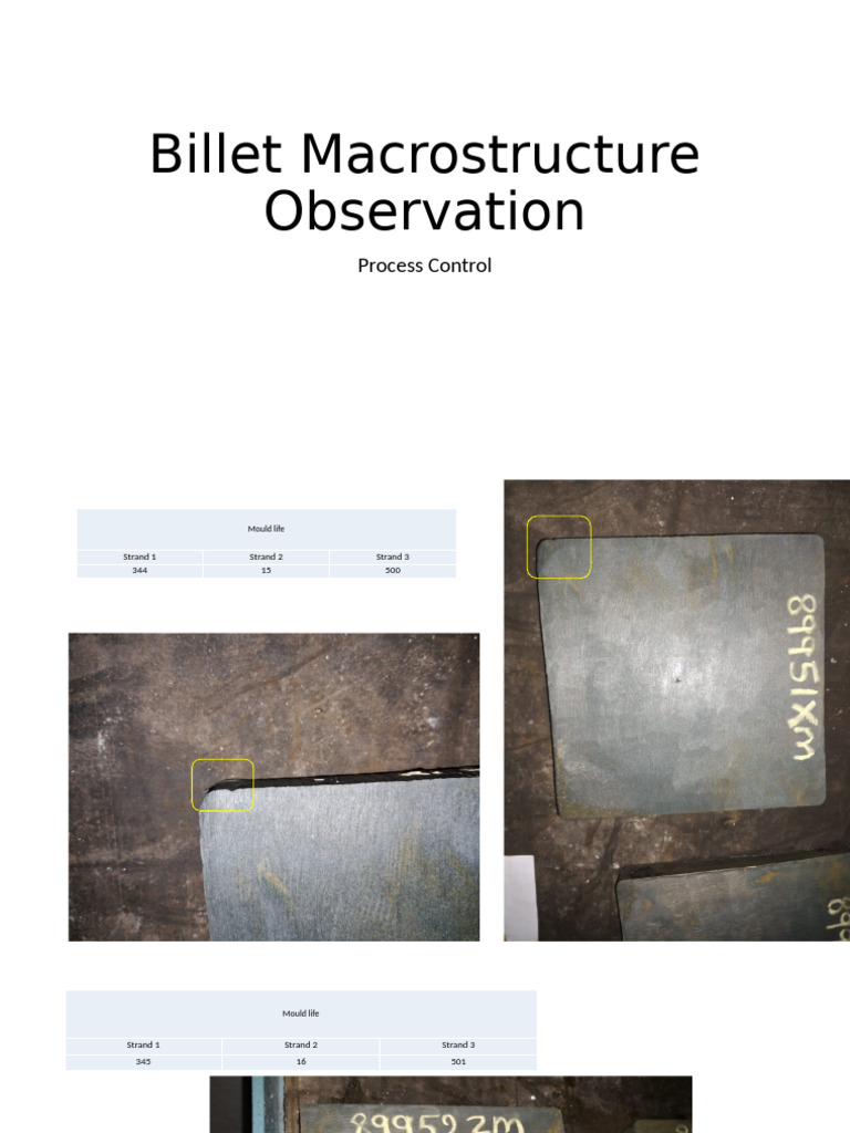 Billet Macrostructure Observation Version00 | PDF