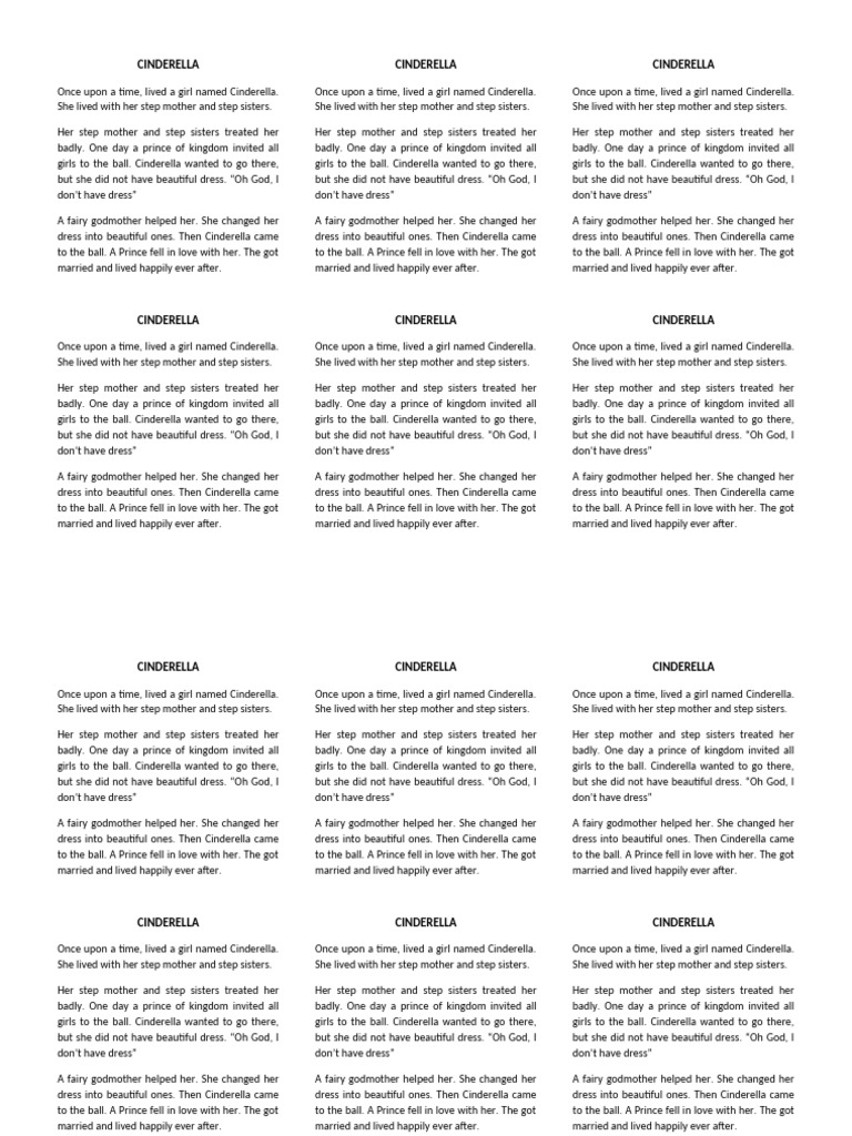 Narrative Text CINDERELLA | PDF