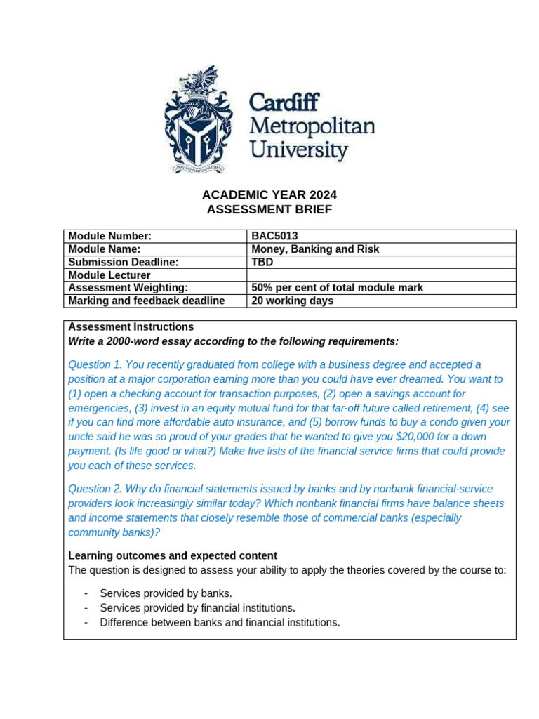 Coursework ACADEMIC YEAR 2024 (Main) | PDF
