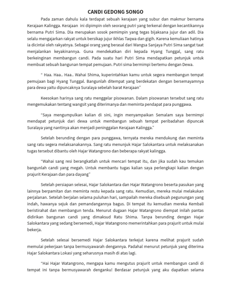 Teks Candi Gedong Songo | PDF