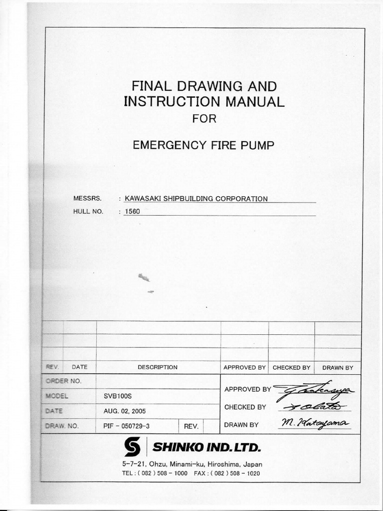 SVB C-127100 - Emergency Fire Pump | PDF