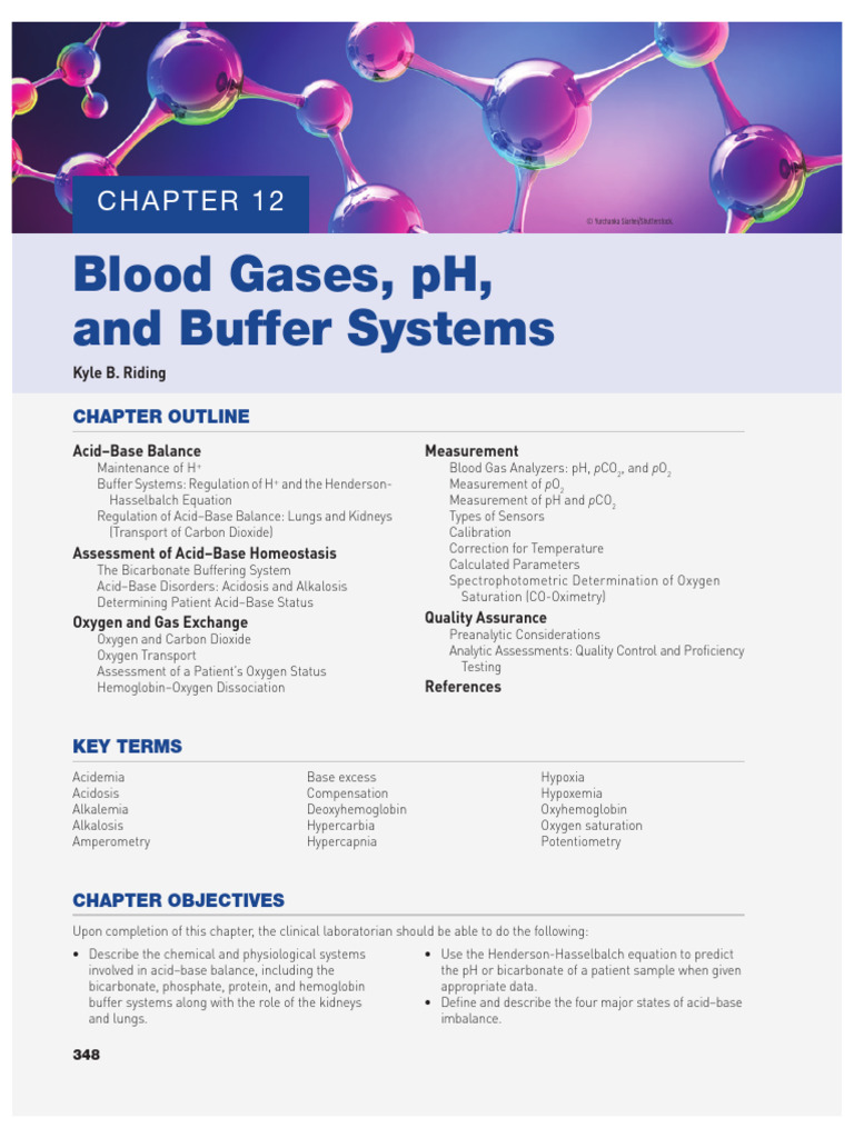 12 - Blood Gases, PH & Buffer System | PDF
