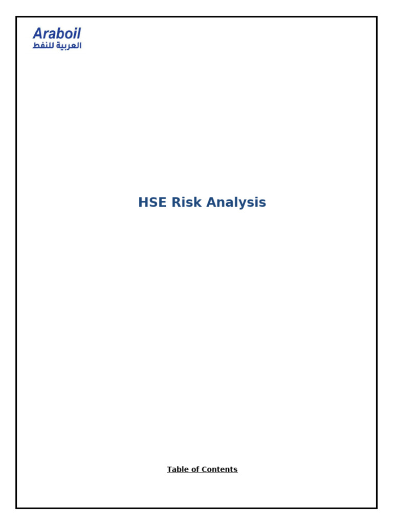 Risk Analysis | PDF