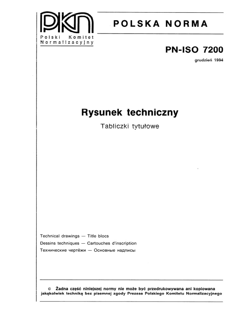 2 PN-IsO-7200 Rysunek Techniczny. Tabliczki Tytulowe (p.11) | PDF