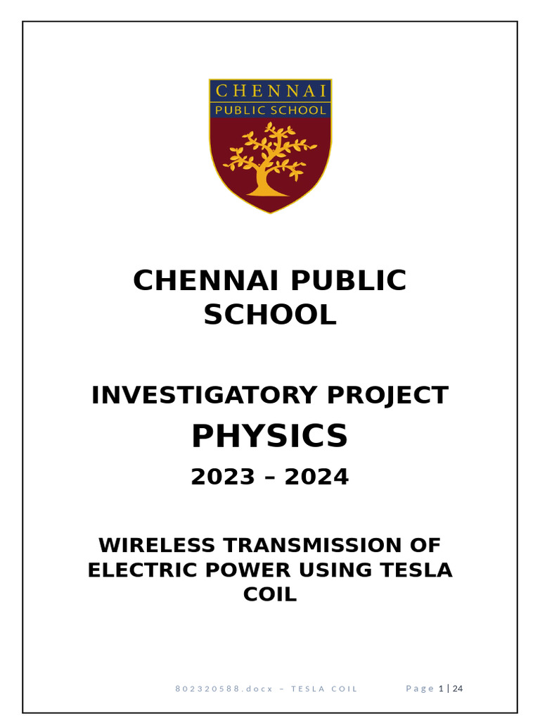 Physics Project Report - Hiranmayi | PDF