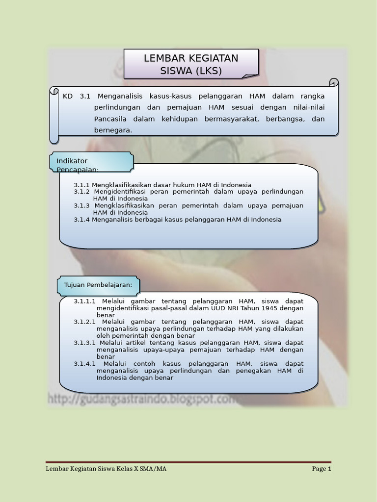 Lembar Kegiatan Siswa (LKS) | PDF