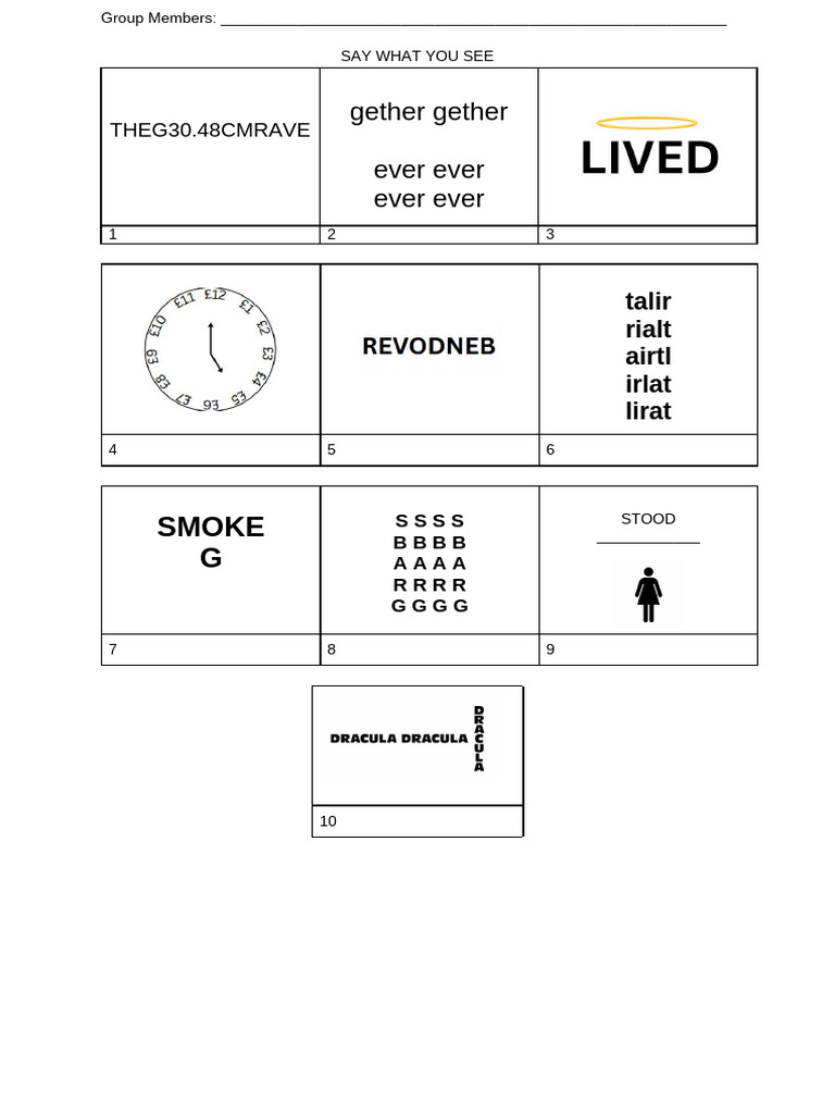 REBUS ROUND Answers | PDF
