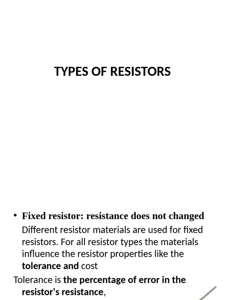 Types of Resistors | PDF