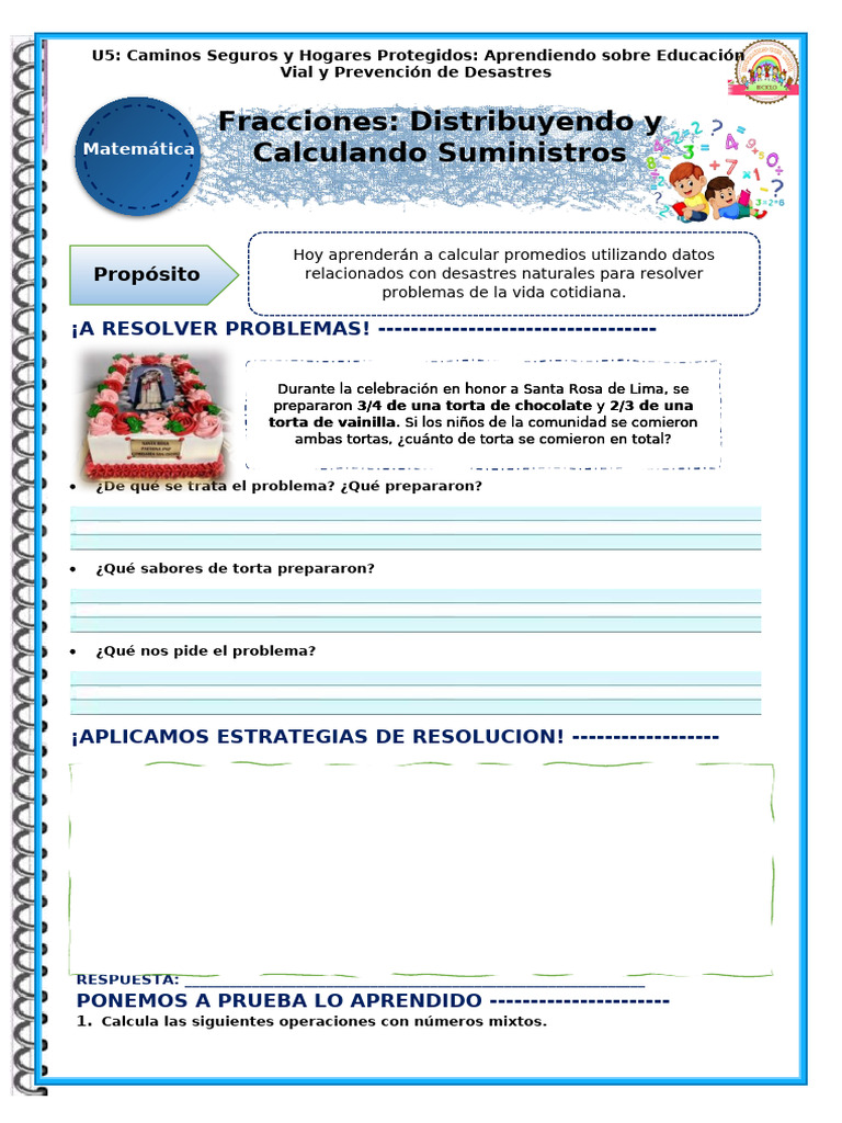 FICHA MAT Fracciones MIXTAS | PDF