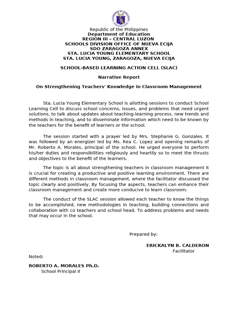 Slac Accomplishment Report | PDF