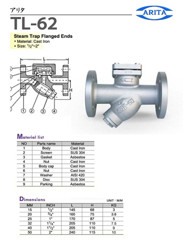 Steam Trap TL-62 | PDF
