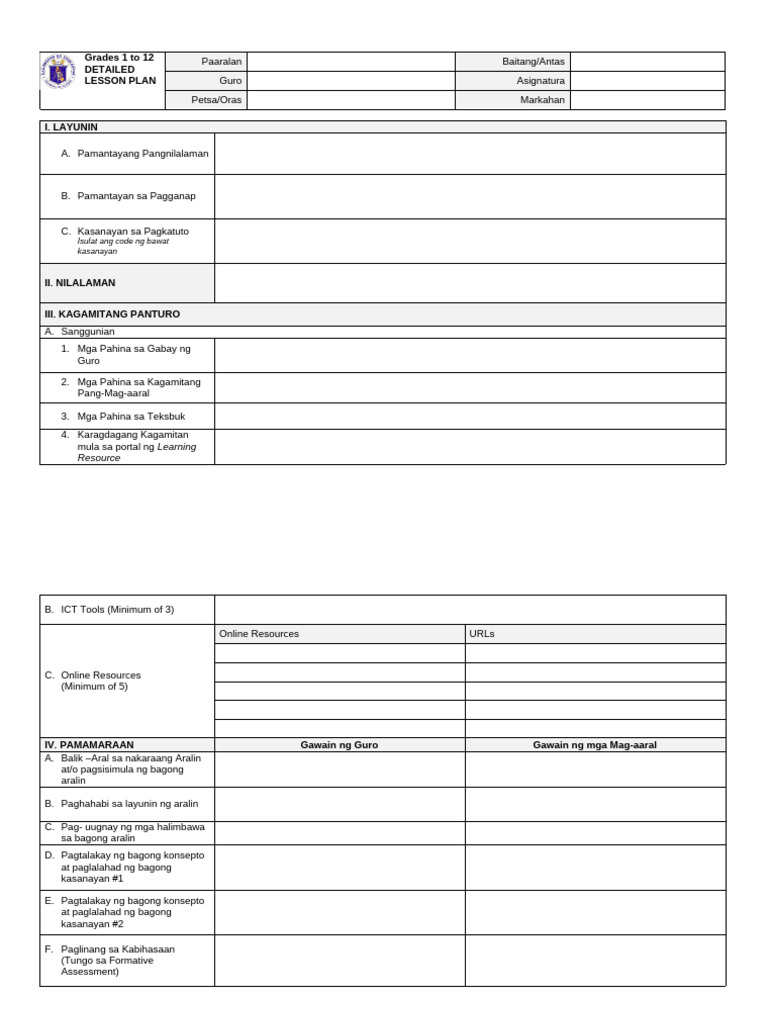DLP TTL 2 Format Filipino Text | PDF