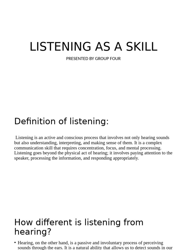 Listening | PDF