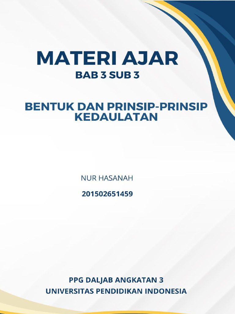 BAHAN AJAR BAB 3 SUB 3 FIX Nur Hasanah | PDF