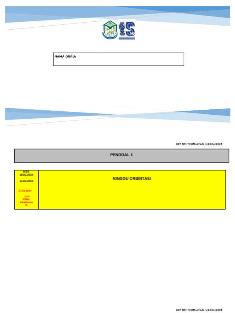 RPT BM Ting 1 2024 | PDF