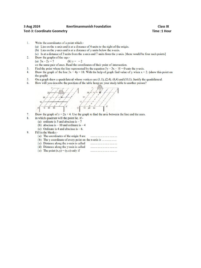 3 Aug 2024 Coordinate Geometry Pdf